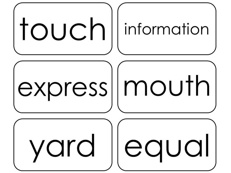 Fry's Sight Word Flashcards: Eighth 100 (printable) - Etsy