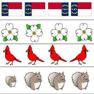 30 North Carolina State Symbols Themed Learning Games Download. ZIP ...
