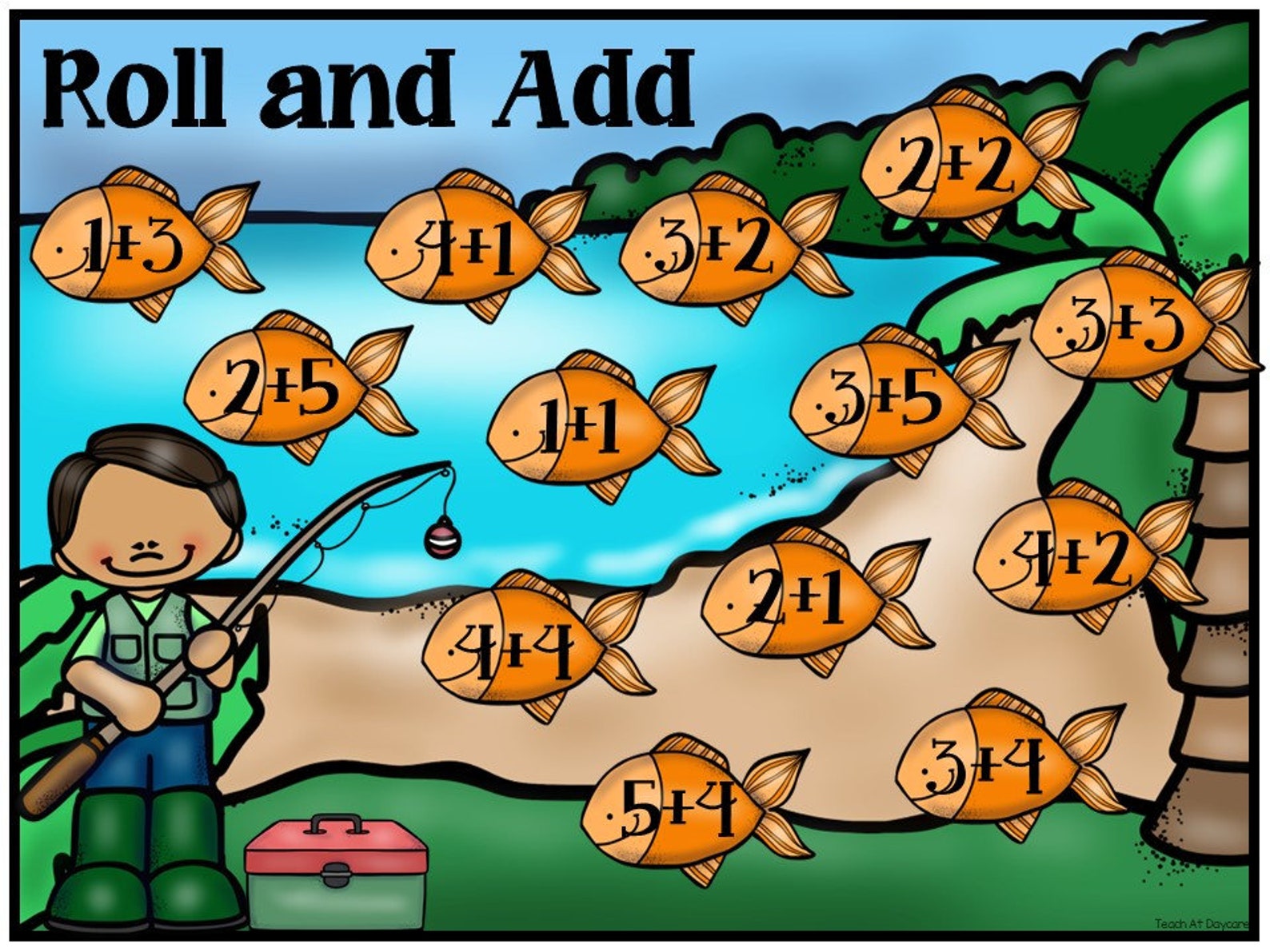 10 Printable Gone Fishing Themed Kindergarten Math Center Games and ...