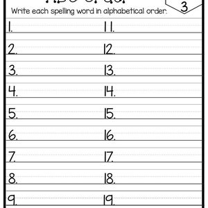 3rd Grade Spelling Curriculum Unit. 38 Weekly Lessons. Prints 570 Pages ...