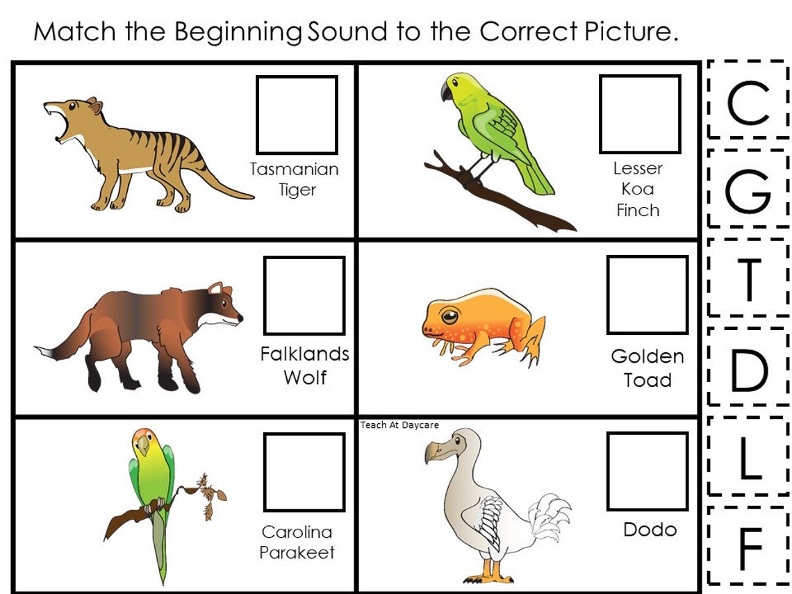 30 Extinct Animals Printable Preschool Educational Games - Etsy Ireland