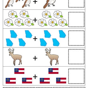 30 Georgia State Symbols Themed Learning Games Download. ZIP File ...