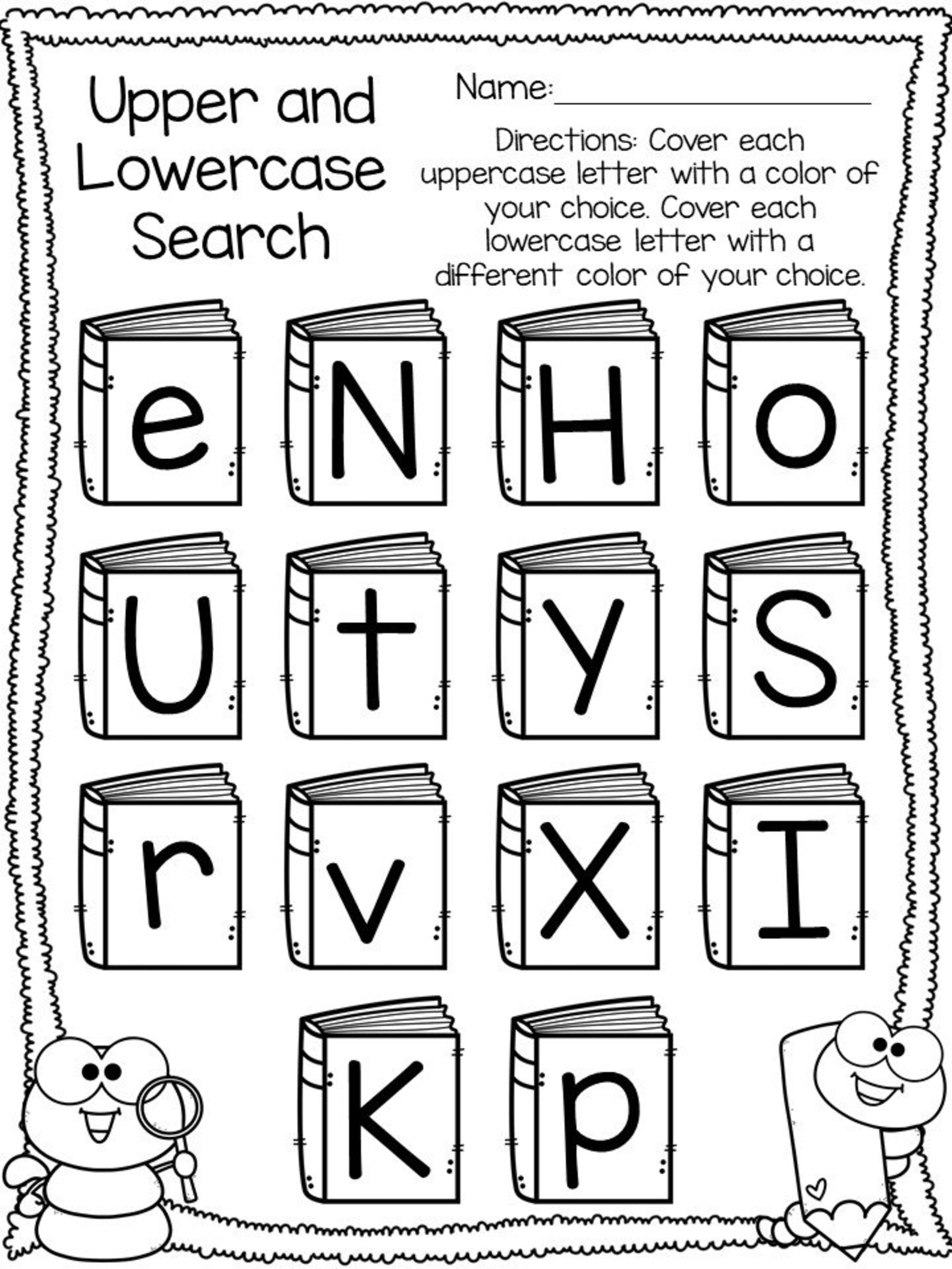 20 Printable Upper and Lowercase Letter Search Work - Etsy