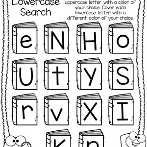 20 Printable Upper and Lowercase Letter Search Work Mats/worksheets ...