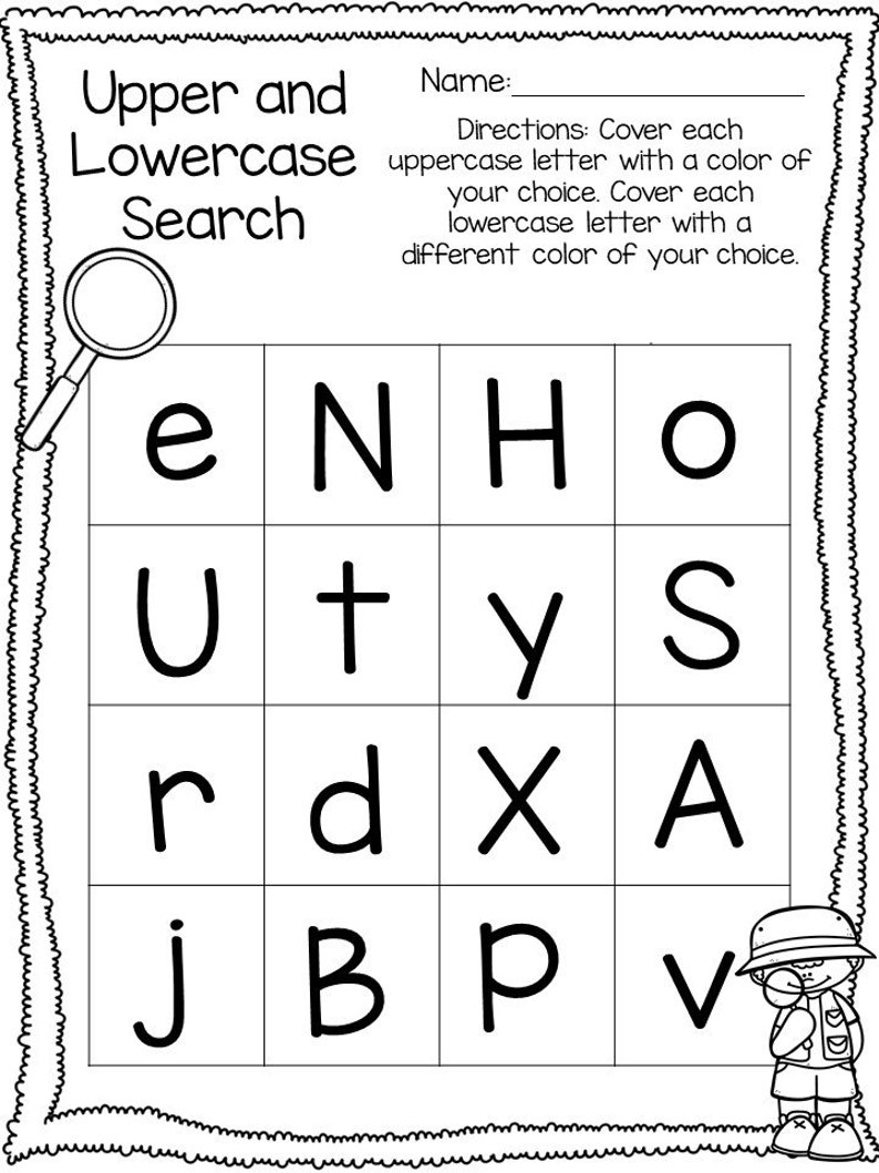 20 Printable Upper and Lowercase Letter Search Work | Etsy UK