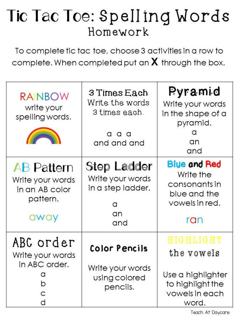 Kindergarten Spring Themed Words Spelling Unit. Single Week ...