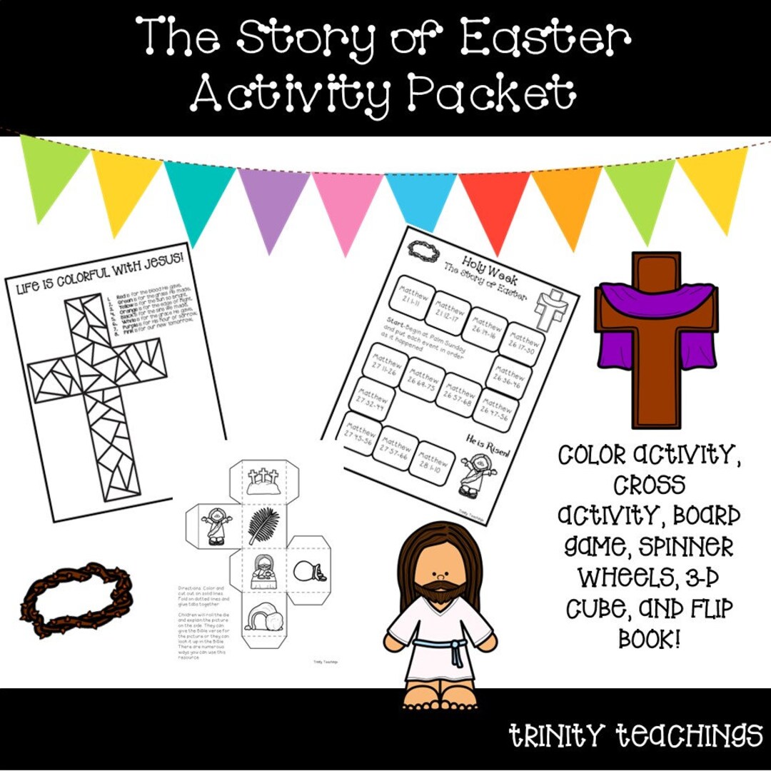 The Story of Easter Learning Activities and Worksheets. Children's ...