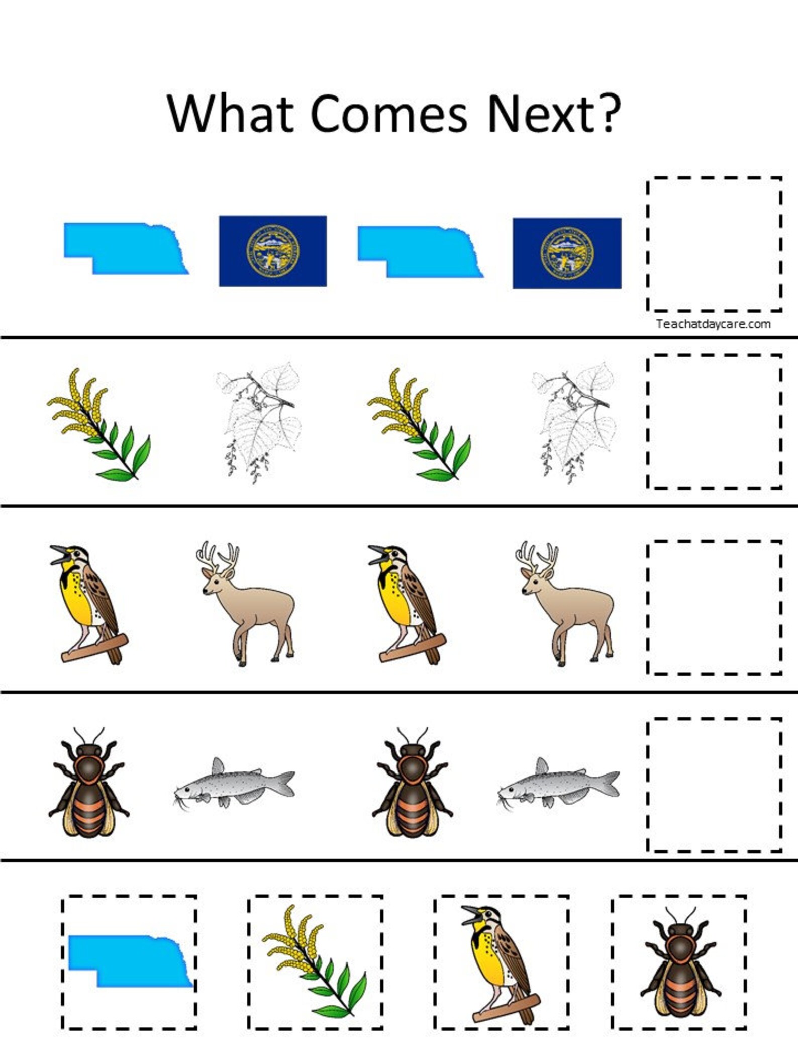 30 Nebraska State Symbols Themed Learning Games Download. ZIP | Etsy