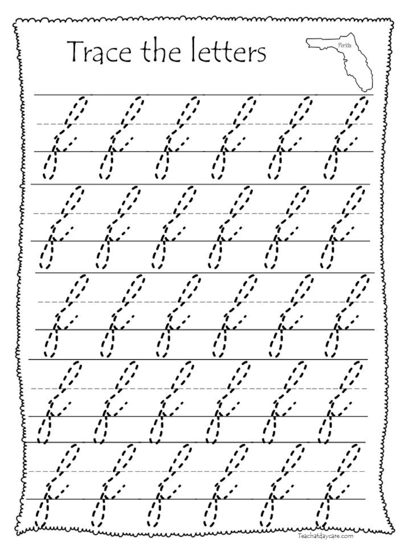 26 Printable Lowercase Cursive Trace the Alphabet Worksheets. - Etsy