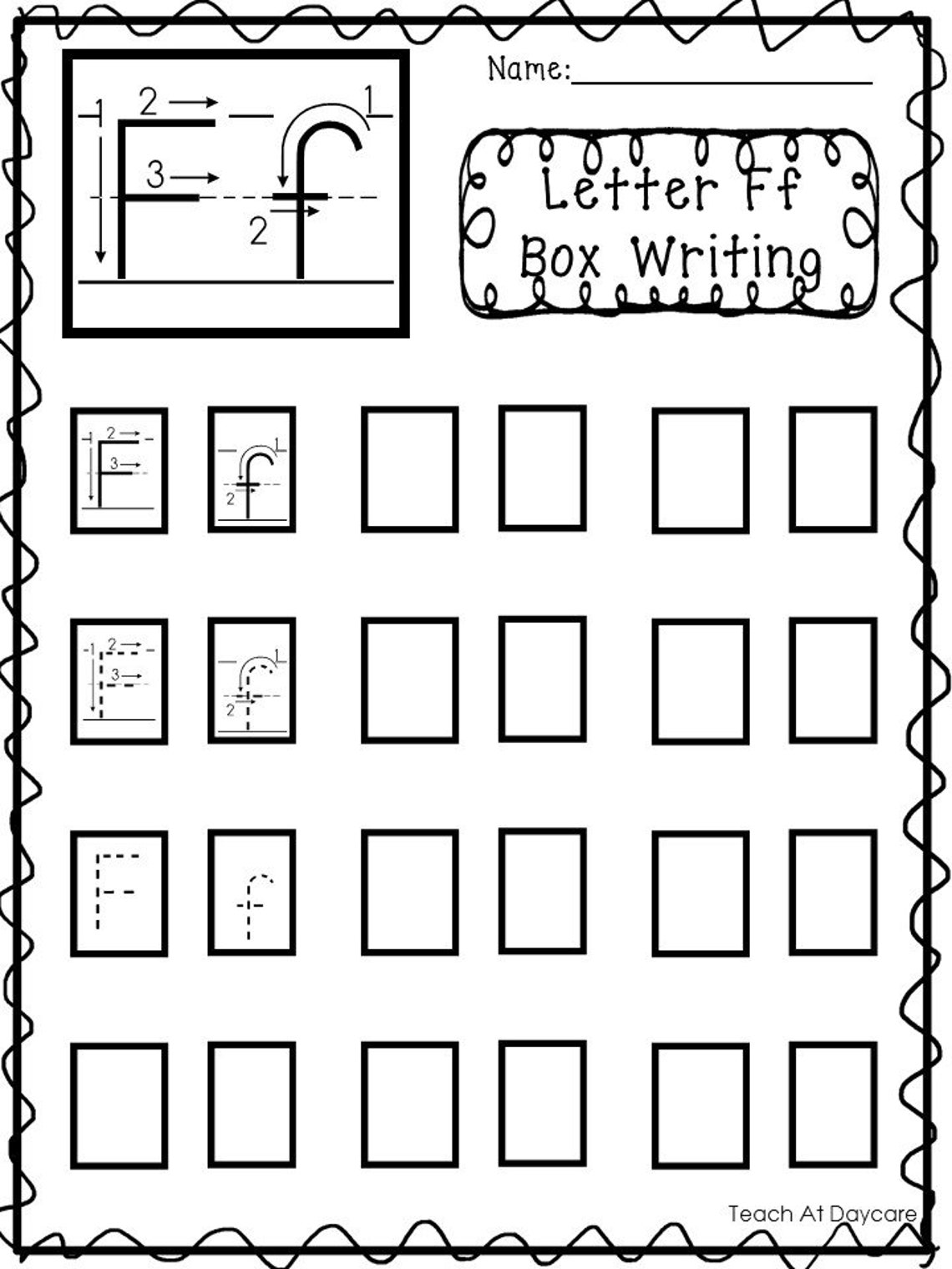 26 Printable Alphabet Box Writing Worksheets. Preschool-kdg Phonics. - Etsy