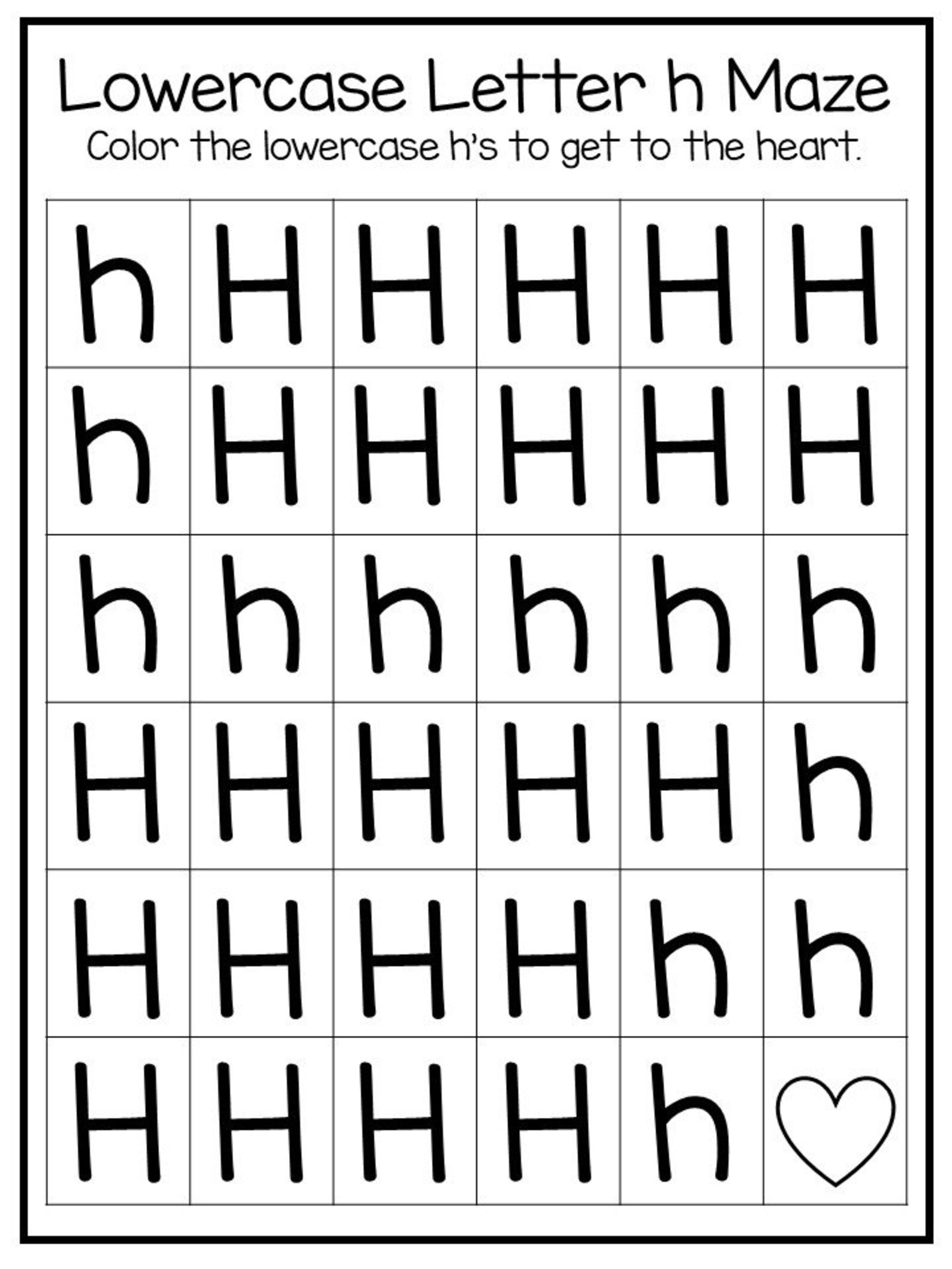 26 Lowercase Letter Maze Worksheets. Preschool-Kindergarten | Etsy