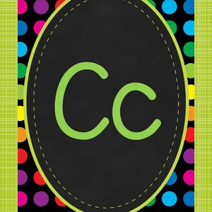 26 Printable Chalkboard Brights Alphabet Posters. 8x10 Classroom ...