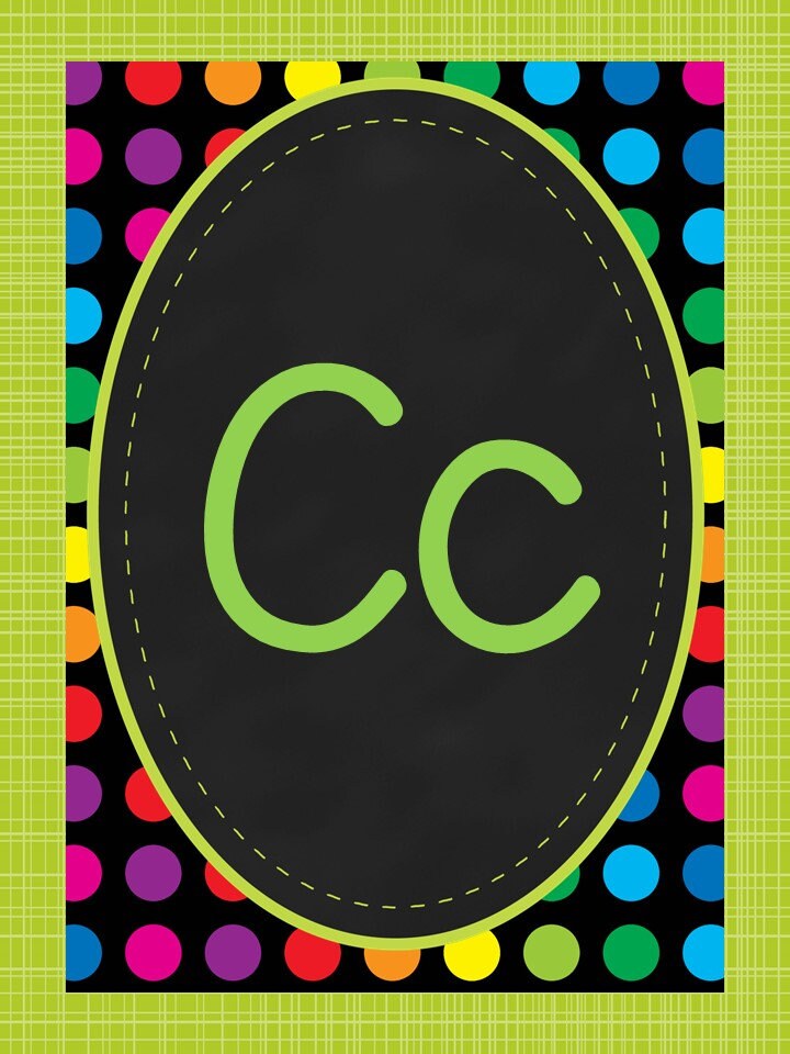 26 Printable Chalkboard Brights Alphabet Posters. 8x10 | Etsy