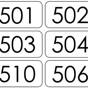 100 Printable Numbers 501-600 Flashcards. Preschool Thru Third Grade ...