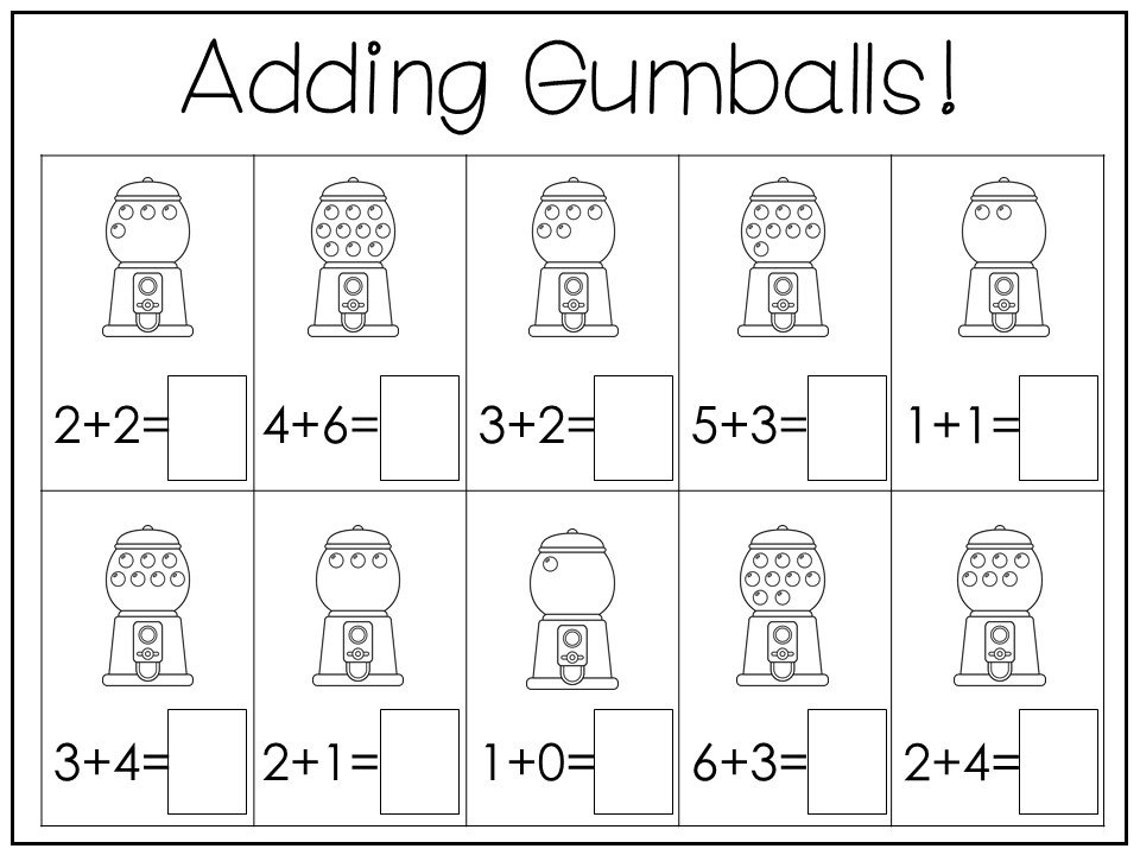 28 Counting and Adding Work Mats and Worksheets. - Etsy