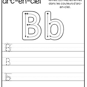 26 Printable Alphabet Rainbow Trace the Letters in French Worksheets ...