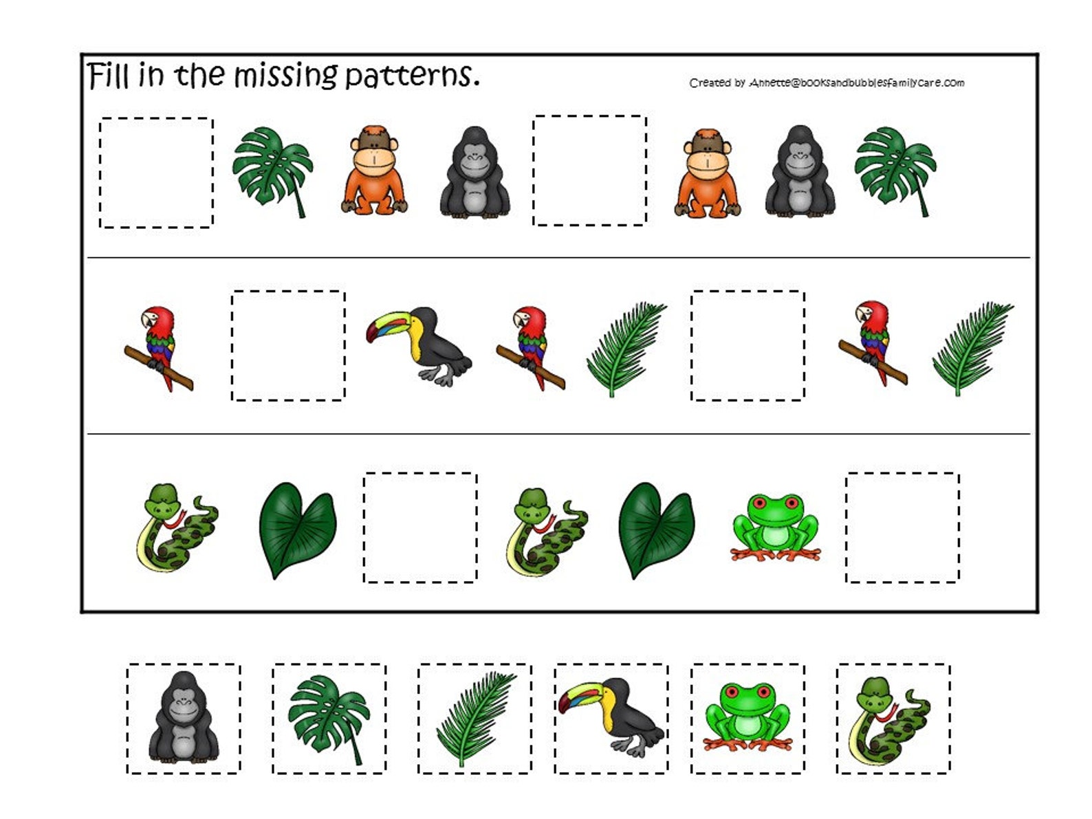 30 Rainforest Animals Games Download. Games and Activities in - Etsy