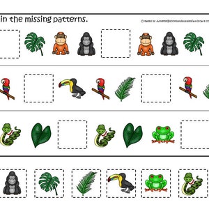 30 Rainforest Animals Games Download. Games and Activities in PDF Files ...