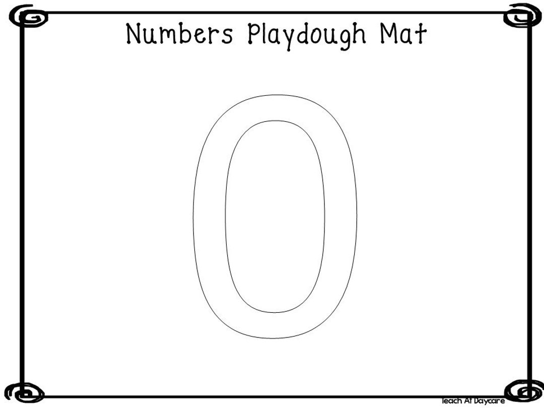 21 Printable Numbers Play Dough Mats Worksheets. Numbers 0-20 ...