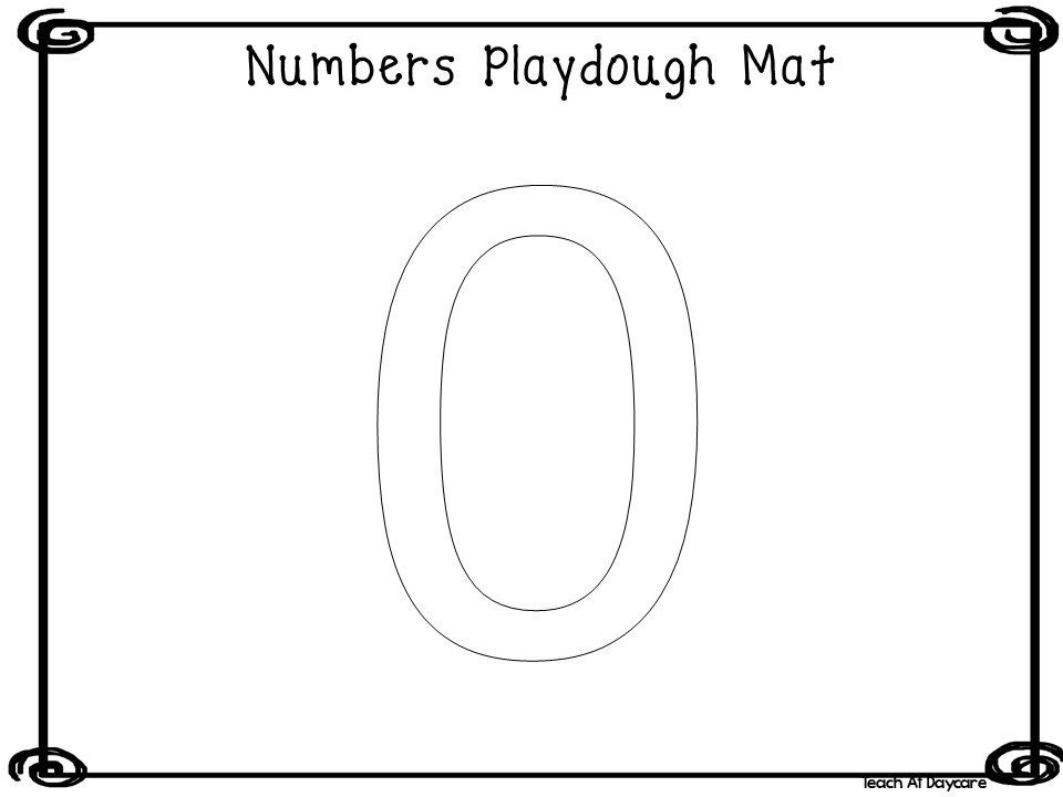 21 Printable Numbers Play Dough Mats Worksheets. Numbers | Etsy