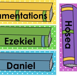 Printable Bible Book of the Week Classroom Bulletin Board Set ...