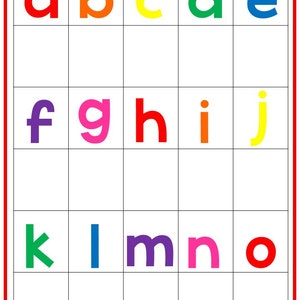 Printable Lowercase Alphabet Phonics Work Mats With 26 Matching Cards ...