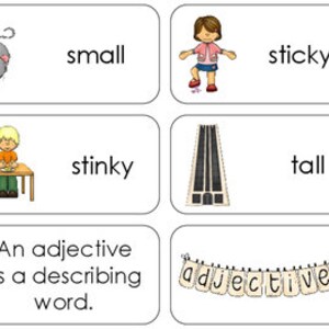11 Adjectives Beginning Stages Quick Reference Flashcards. Daycare-1st ...