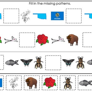 30 Oklahoma State Symbols Themed Learning Games Download. ZIP File ...