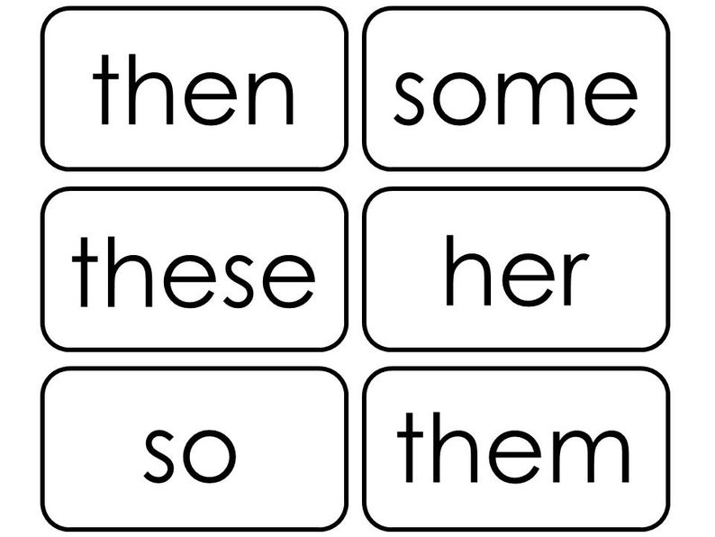 100 Printable Fry's First Hundred Sight Word Flashcards. | Etsy