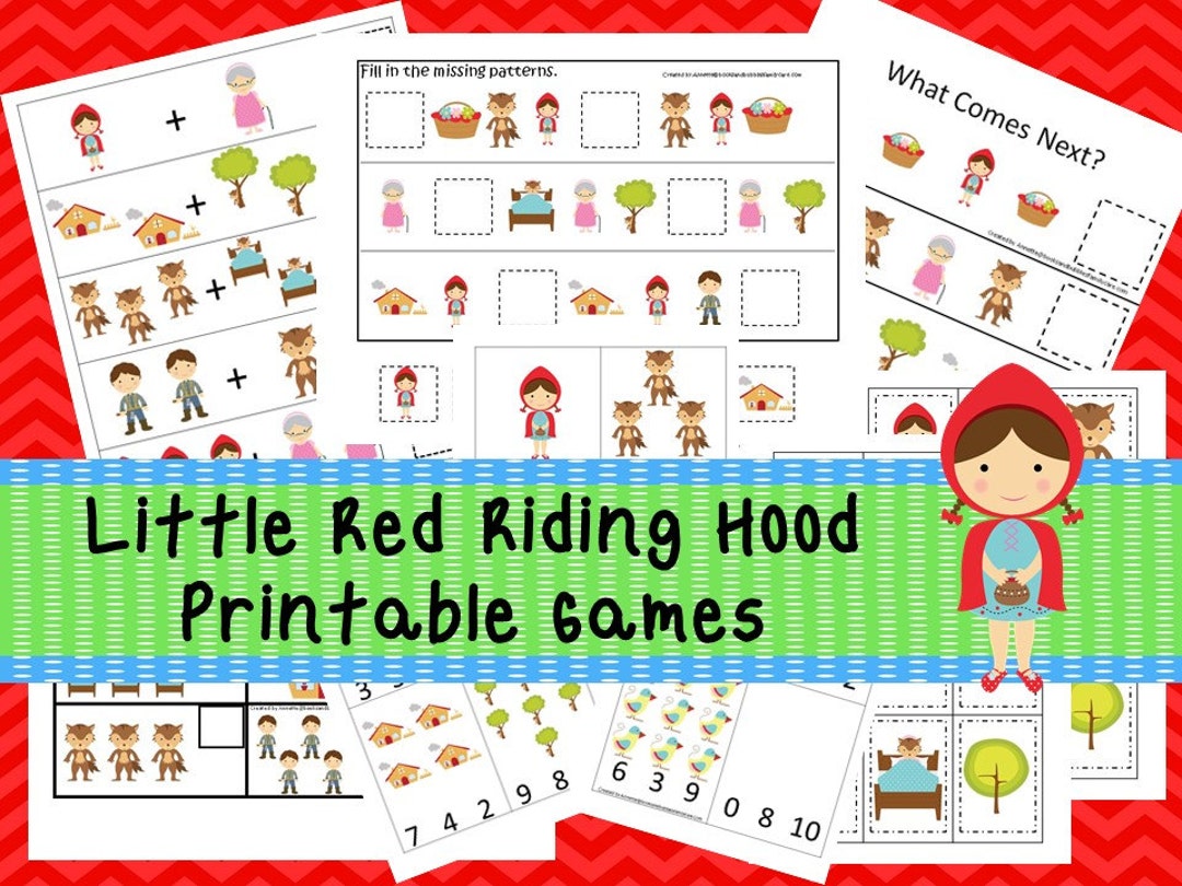 30 Little Red Riding Hood Games Download. Games and Activities in PDF ...