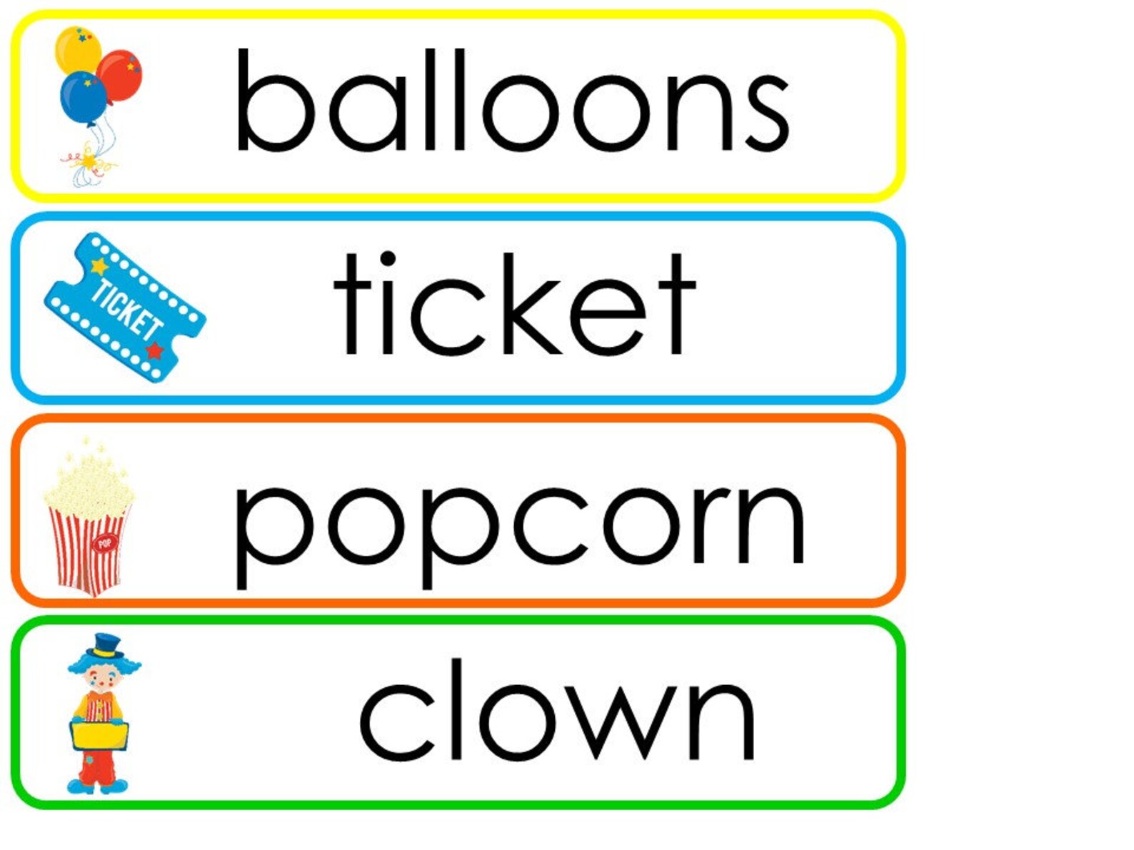 Circus Fun Single Week Themed Word Wall Set. Classroom - Etsy