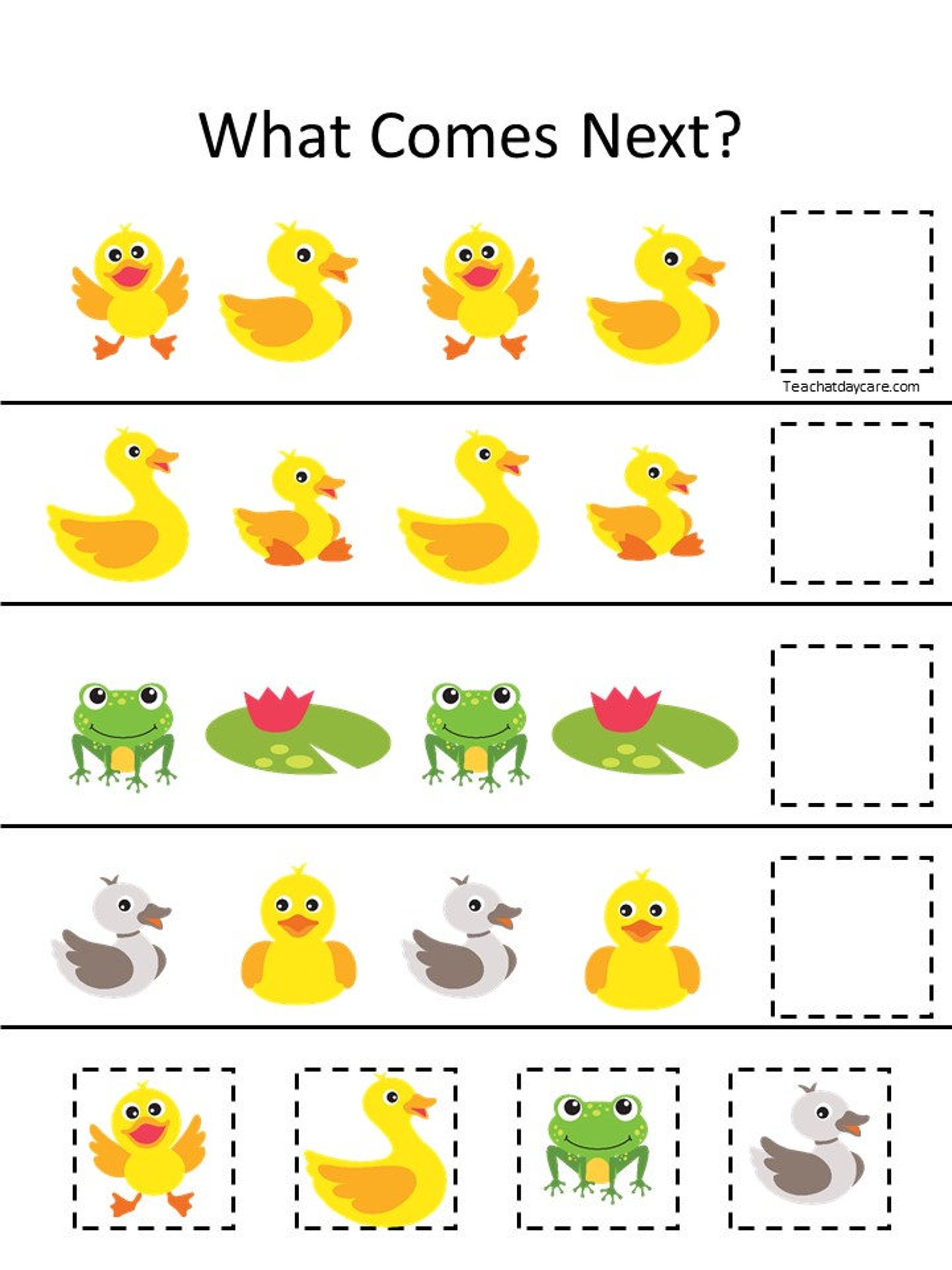 30 Ducks at the Pond Preschool Educational Learning Games - Etsy