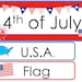 4th of July Single Week Themed Word Wall Set. Classroom Bulletin Board ...
