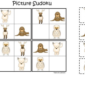 30 Printable Arctic Animals Preschool Educational Games Download. Games ...