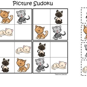 30 Printable Cats Preschool Educational Games Download. Games and ...