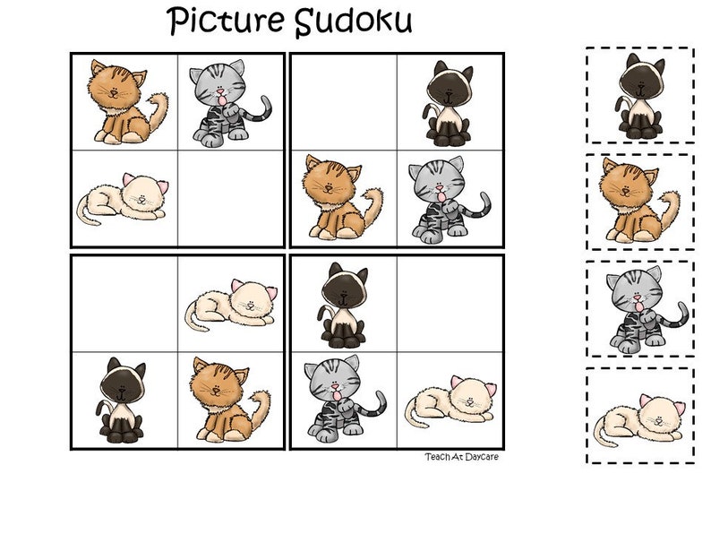 30 Printable Cats Preschool Educational Games Download. Games | Etsy