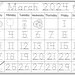 30 Tracing and Blank Themed 2024 Calendars. Preschool Handwriting and ...