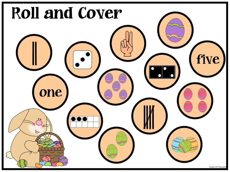 10 Printable Easter Themed Kindergarten Math Center Games and ...