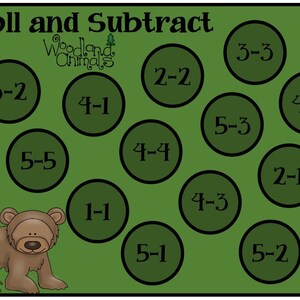 10 Printable Woodland Animals Themed Kindergarten Math Center Games and ...