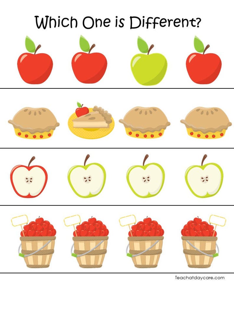 30 Apple Orchard Preschool Educational Learning Games | Etsy