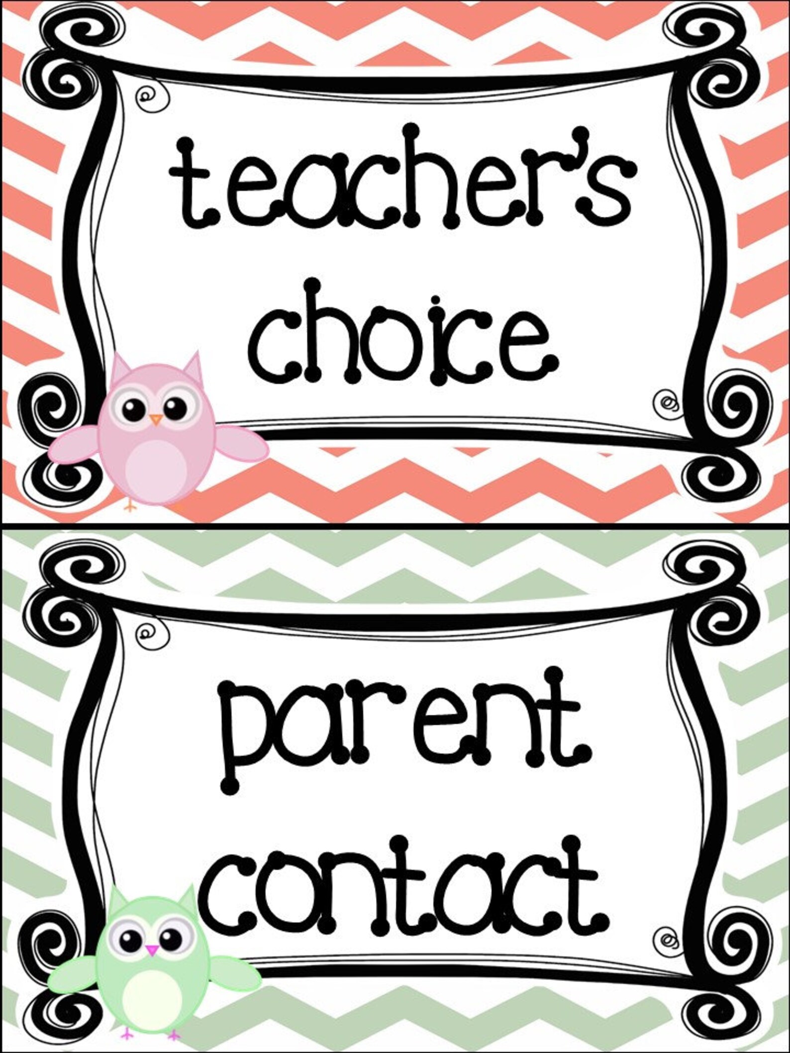 8 Printable Owl Preschool Behavior Clip Chart Cards. School Classroom ...