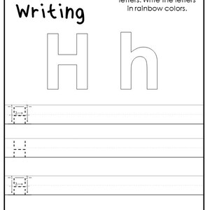 26 Printable Alphabet Rainbow Trace the Letters Worksheets. Preschool ...