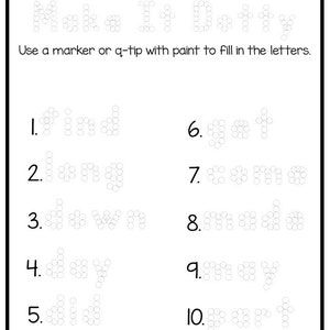 Fry First Hundred Words 91-100 Single Week Spelling Unit. Trace, Box ...