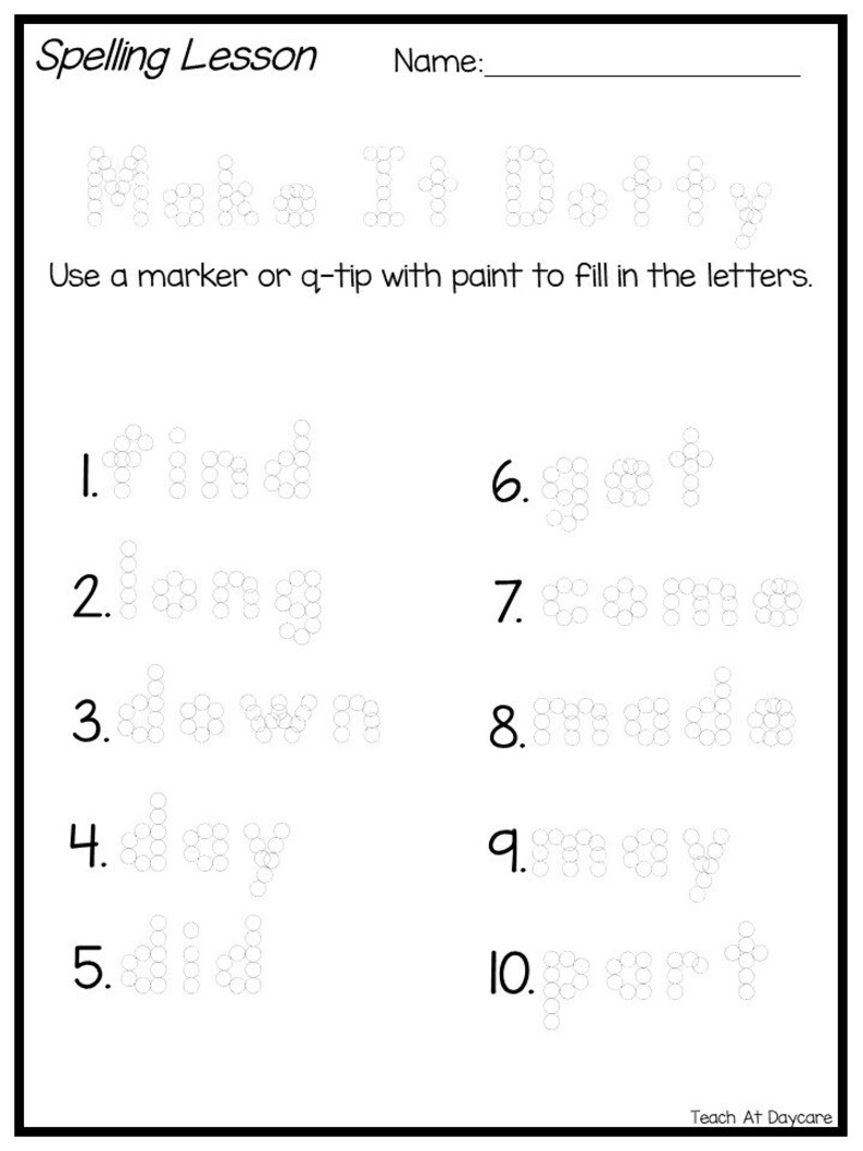 Fry First Hundred Words 91-100 Single Week Spelling Unit. Trace, Box ...