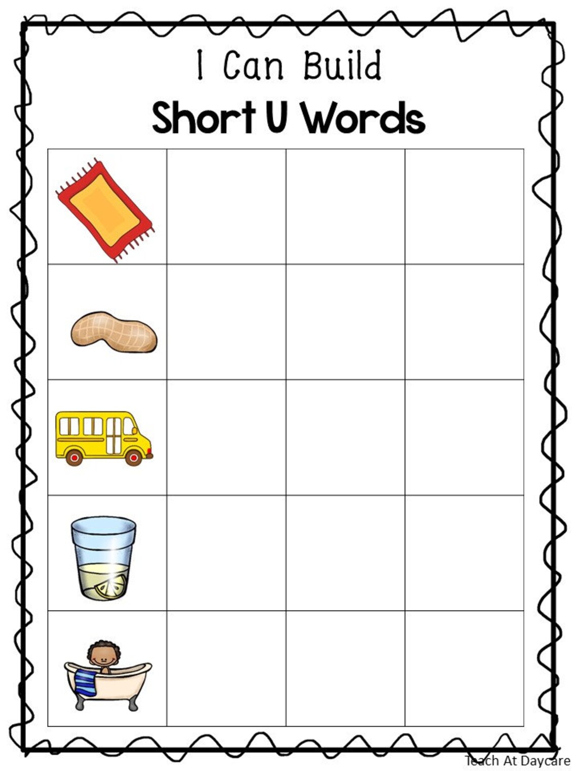 10 Printable I Can Build CVC Words Work Mats/worksheets. - Etsy