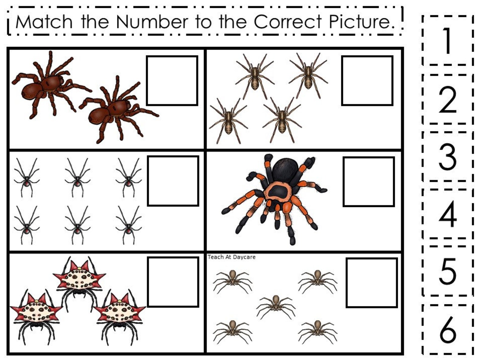 30 Spiders Printable Preschool Educational Games Download. Games and ...