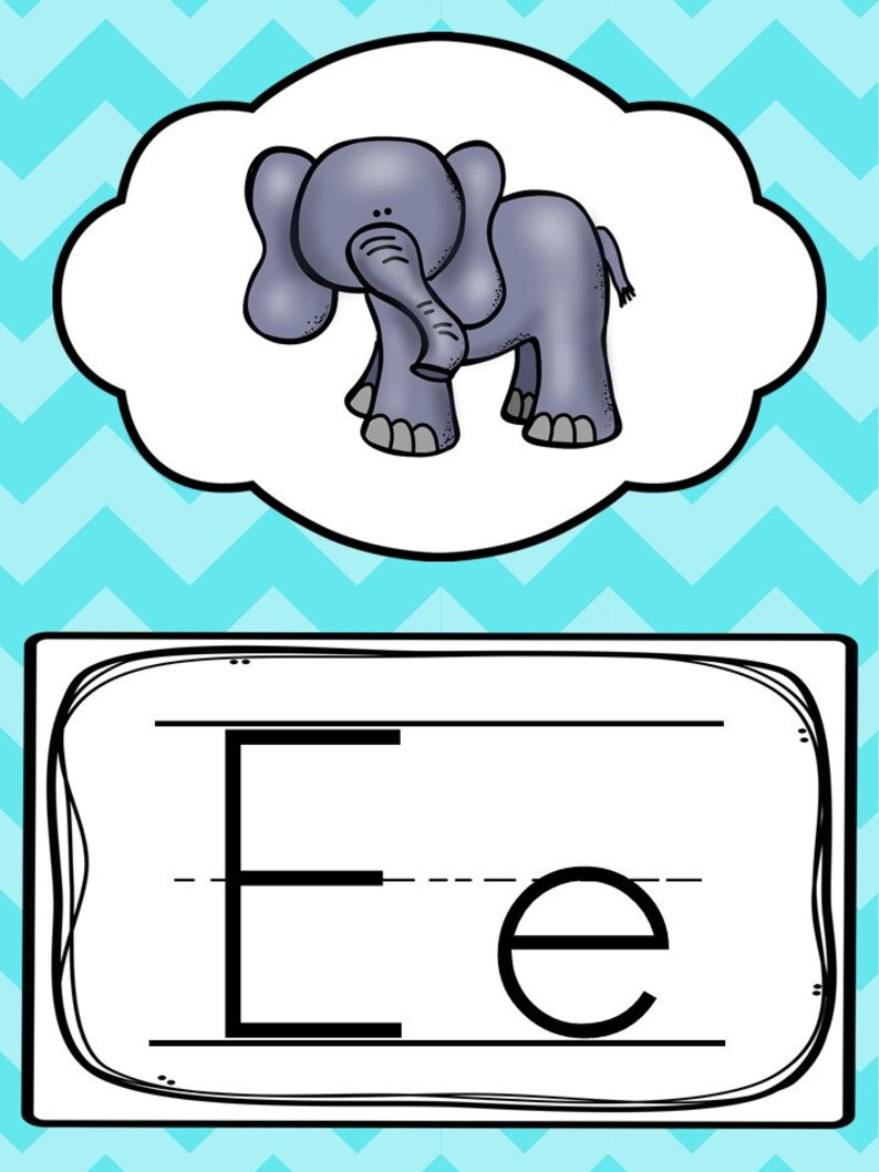 26 Printable Chevron Themed Alphabet Posters. 8x10 - Etsy