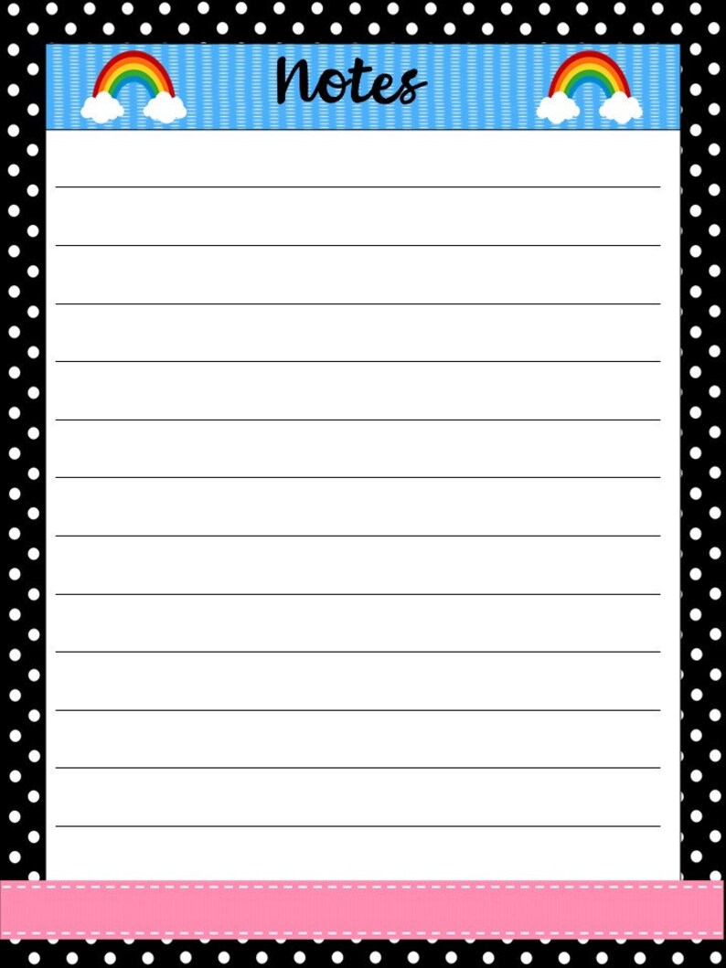 Printable Ribbon and Rainbows Planner. Homeschool Lesson | Etsy