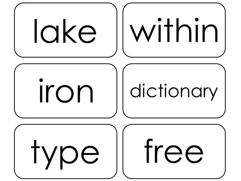 100 Printable Fry's Seventh Hundred Sight Word Flashcards. - Etsy