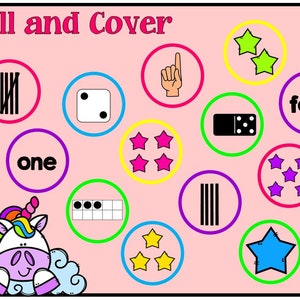 10 Printable Unicorn Themed Kindergarten Math Center Games and ...